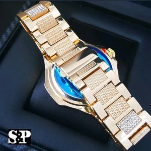 Accessories | Luxury Designer Style Bling Gold Finished Watch | Poshmark