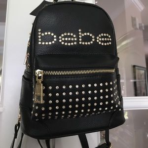 bebe | Bags | Bebe Black Backpack With Bling | Poshmark