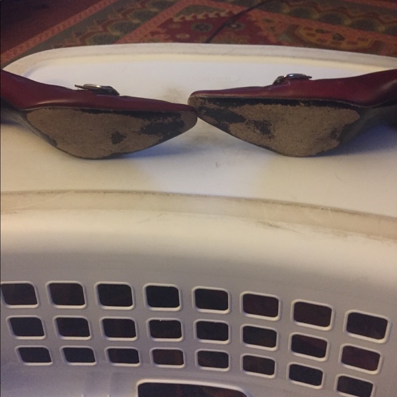 Coach | Shoes | Coach Red Leather Loafer Pump | Poshmark