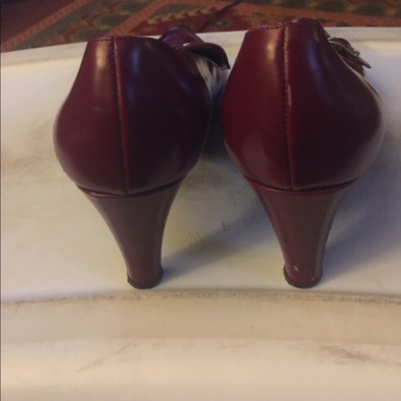 Coach | Shoes | Coach Red Leather Loafer Pump | Poshmark