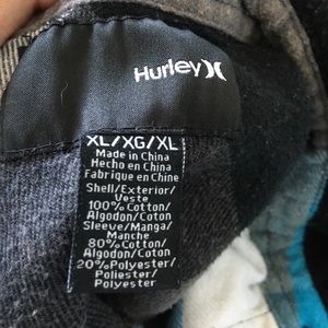 Hurley | Jackets & Coats | Boys Used Hurleys Hooded Flannel | Poshmark