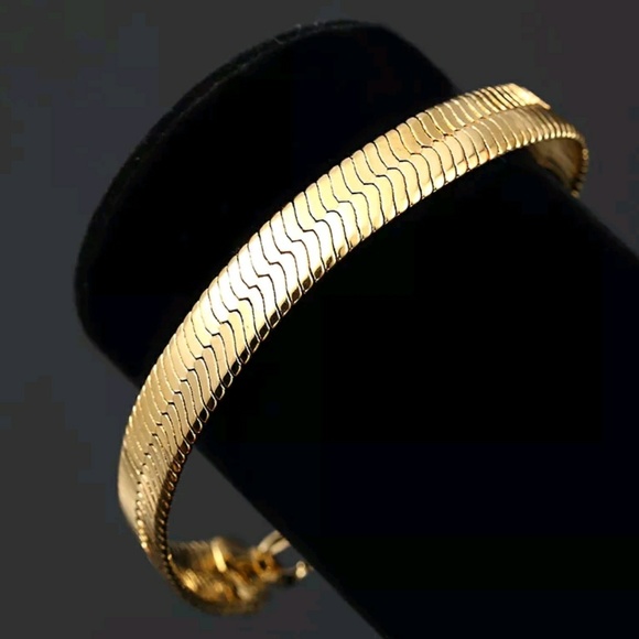 Accessories | Gold Plated 7mm 8 Herringbone Link Chain | Poshmark