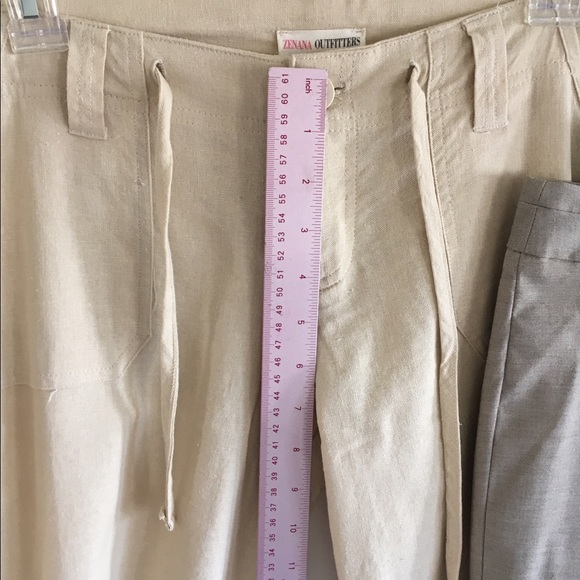 Zenana Outfitters | Pants & Jumpsuits | Linen Low Rise Beach Pants Tie ...