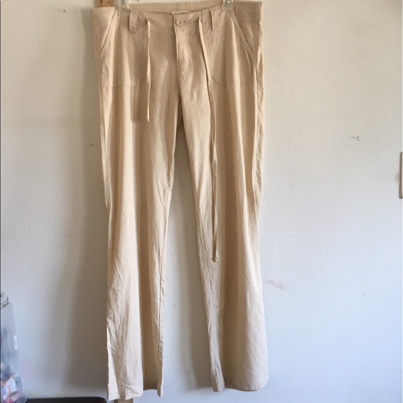 Zenana Outfitters | Pants & Jumpsuits | Linen Low Rise Beach Pants Tie ...