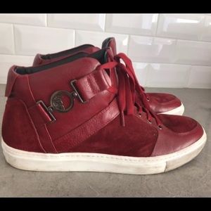 Versace Collection | Shoes | Versace Collection Red Suede Hi Tops ...