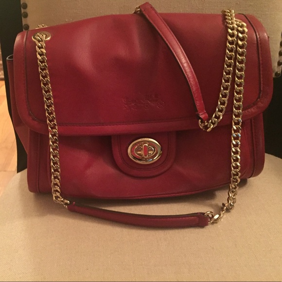 Coach Red Leather Handbags | semashow.com