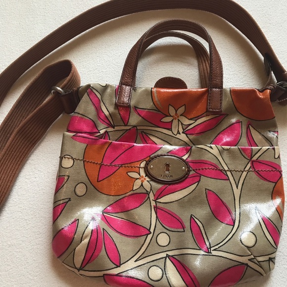 Fossil | Bags | Fossil Key Per Purse Orange Blossoms | Poshmark