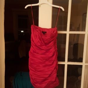Express | Dresses | Express Red Ruched Dress | Poshmark