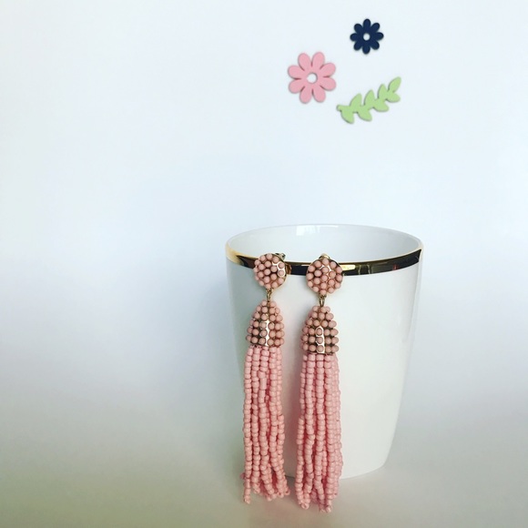 Jewelry | Last One Pinata Beaded Tassel Drop Earrings Pink | Poshmark