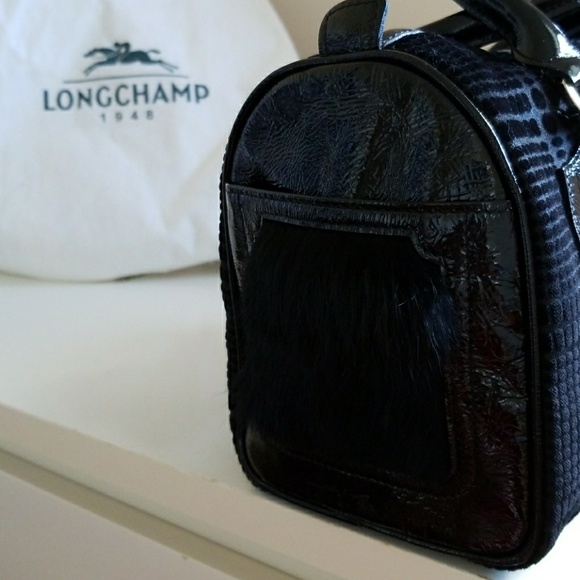 Longchamp | Bags | Authentic Long Champ Velvet Fur Carry On Handbag ...