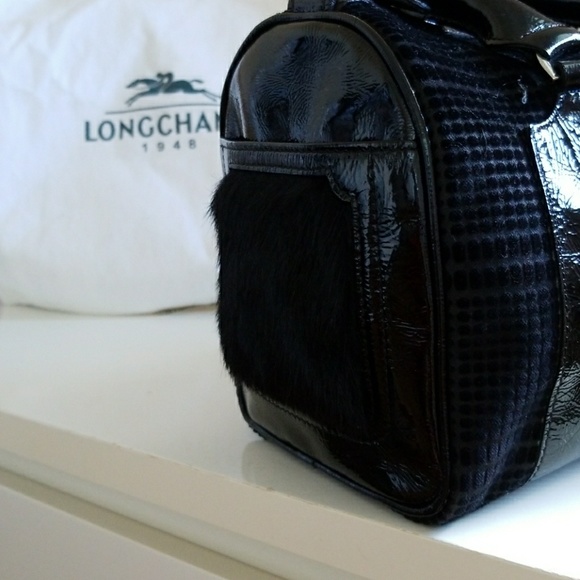 Longchamp | Bags | Authentic Long Champ Velvet Fur Carry On Handbag ...