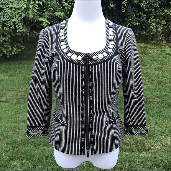 Worth | Tops | Worth Top 4 Pattern Sleeve Zipper Career Embellish ...