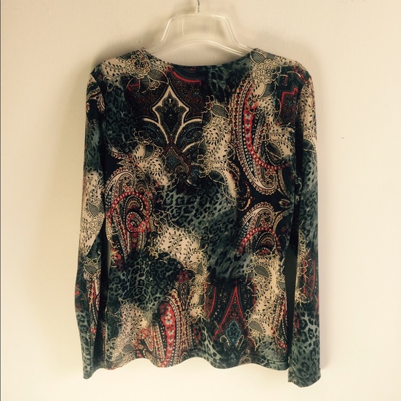 Conrad C Collection | Tops | Conrad C Deco Stretch Long Sleeve Blouse ...