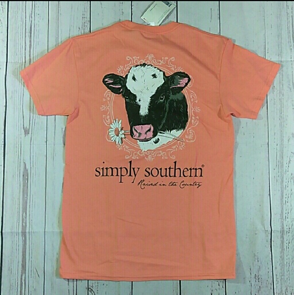 Simply Southern | Shirts & Tops | Nwt Simply Southern Youth Medium Cow ...