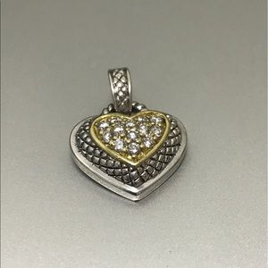 Judith Ripka | Jewelry | Judith Ripka Diamond 8k Gold Heart Pendant ...