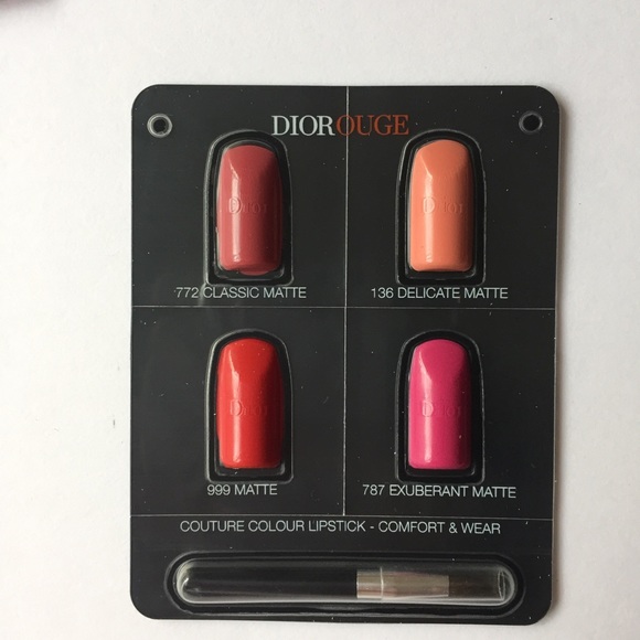 Dior | Makeup | Christian Dior Rouge Lipstick Four Color Sampleset ...
