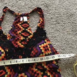 degrees | Dresses | Multi Colored Maxi Dress With Crotchet Neck | Poshmark