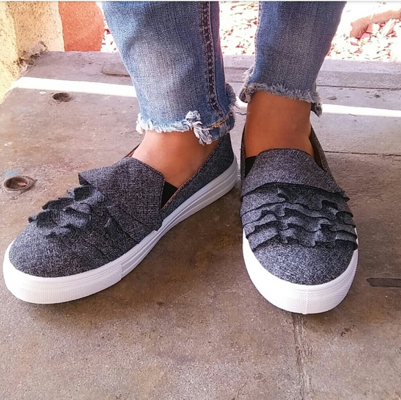 Strut! | Shoes | Last Pairthe Nicole Black Denim Sneakers | Poshmark