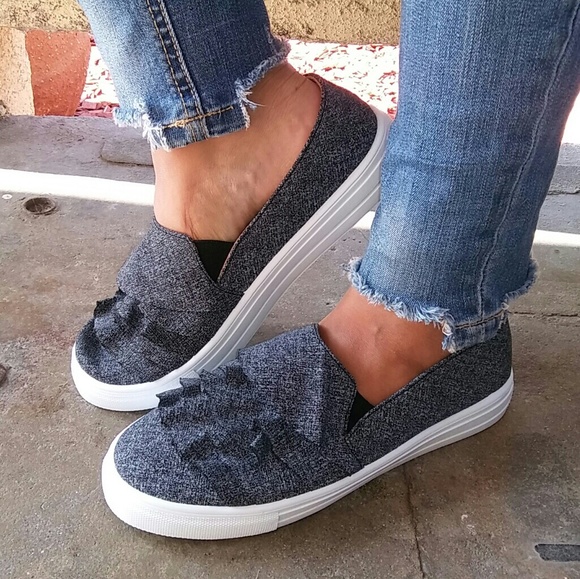 Strut! | Shoes | Last Pairthe Nicole Black Denim Sneakers | Poshmark