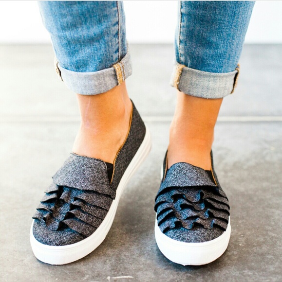 Strut! | Shoes | Last Pairthe Nicole Black Denim Sneakers | Poshmark