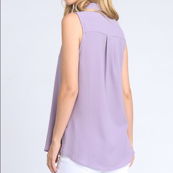 Mono B | Tops | Violet Sleeveless Blouse | Poshmark