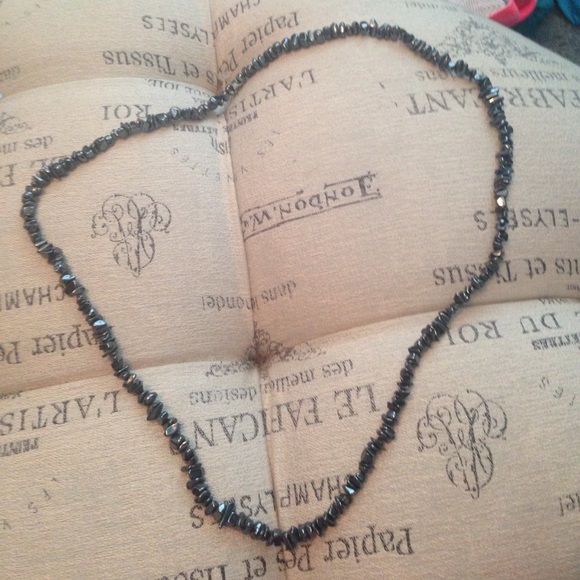 Vintage | Jewelry | Vintage Gunmetal Grey Bead Necklace | Poshmark