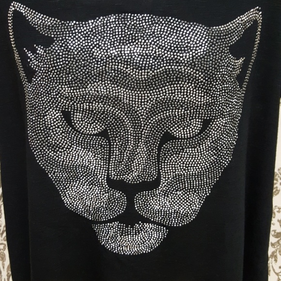 Forever 21 | Tops | Black And Silver Panther Top | Poshmark
