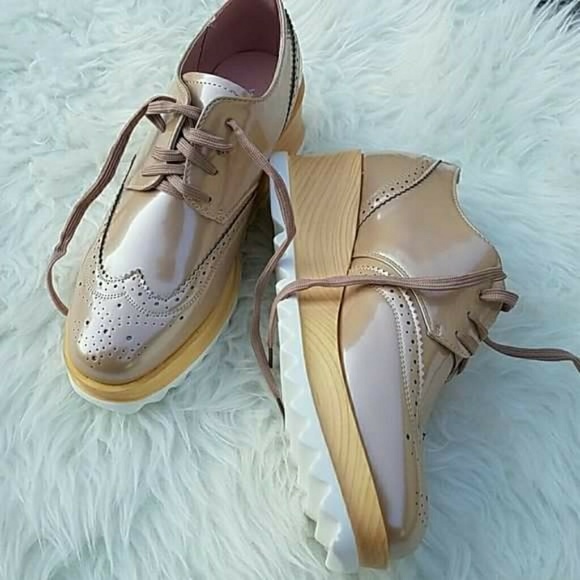 Sarah Siah | Shoes | Last Size 75 Nude Oxnard Platforms | Poshmark