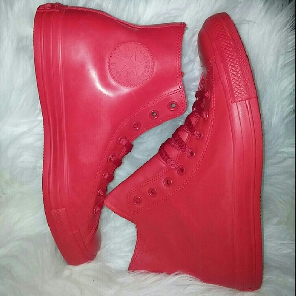 Converse | Shoes | Nwt Converse Chuck All Star Red Rubber Shoe Boot ...