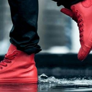 Converse | Shoes | Nwt Converse Chuck All Star Red Rubber Shoe Boot ...