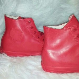 Converse | Shoes | Nwt Converse Chuck All Star Red Rubber Shoe Boot ...