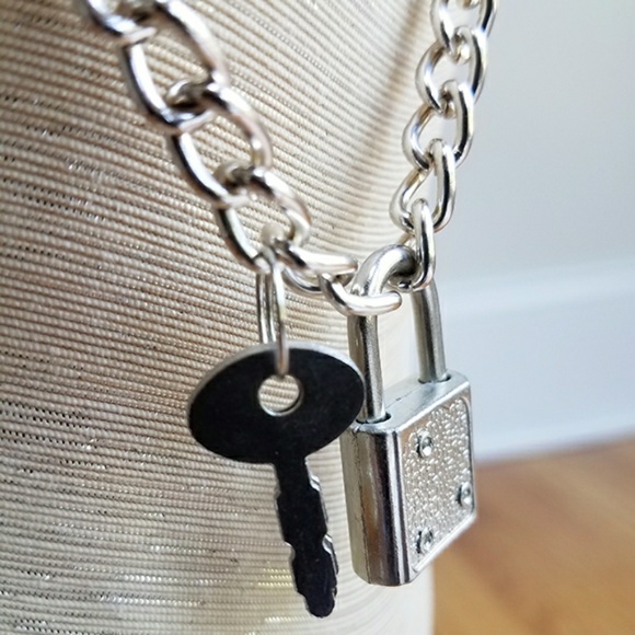 Claire's | Jewelry | Bnwt Claires Lock And Key Chain Necklace | Poshmark
