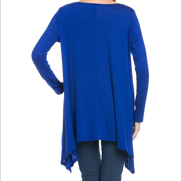 Tops | Royal Blue Gorgeous Long Sleeved Tunic | Poshmark