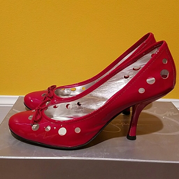 Jessica Simpson | Shoes | Jessica Simpson Red Patten Leather Heels ...