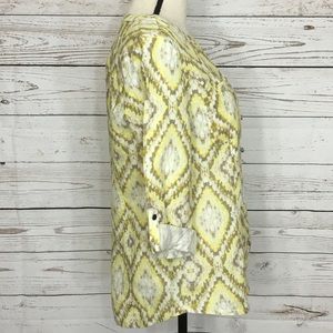 JM Collection | Tops | Jm Collection Linen Button Front 34 Sleeve ...