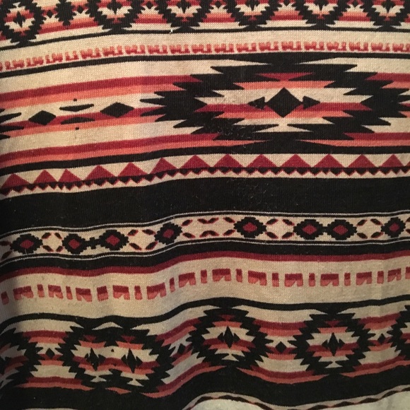 Tops | Aztec Print Shirt With Fringe Detail At Bottom | Poshmark