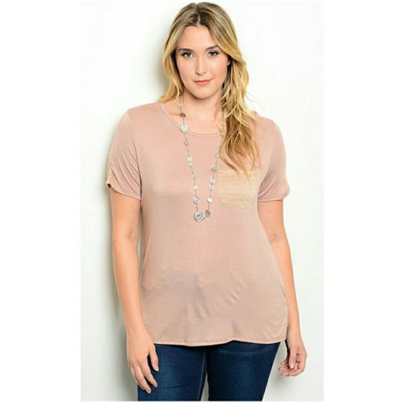BohoBeauRoseBoutique | Tops | Plus Curvy Taupe Rose Gold Top | Poshmark