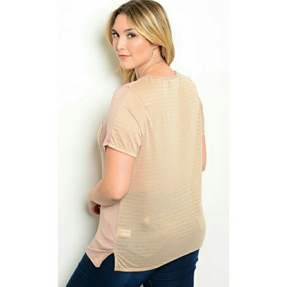 BohoBeauRoseBoutique | Tops | Plus Curvy Taupe Rose Gold Top | Poshmark