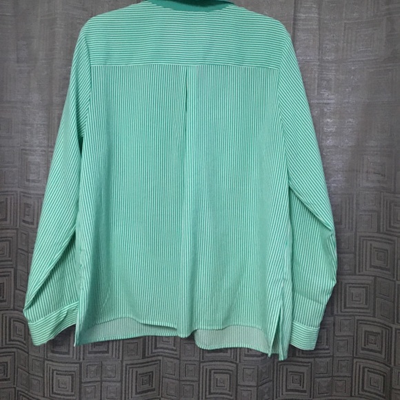 Elementz | Tops | Elementz Green And White Stripes Button Down Shirt ...