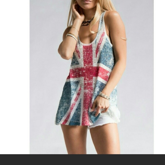 Tops | Union Jack Tank | Poshmark