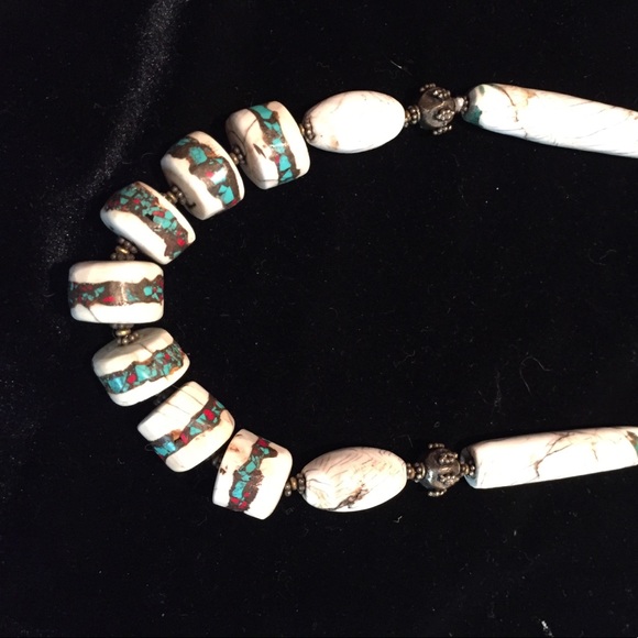 Jewelry | Vintage Yak Bone With Inlaid Turquoise | Poshmark