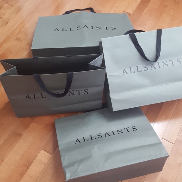 All Saints | Bags | Allsaints Designer Paper Bags 4 Pieces | Poshmark
