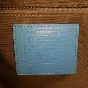 Coach | Bags | Coach Light Blue Leather Shoulder Bag | Poshmark