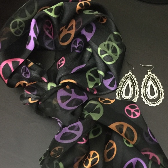 Accessories | 32 Peace Scarf | Poshmark