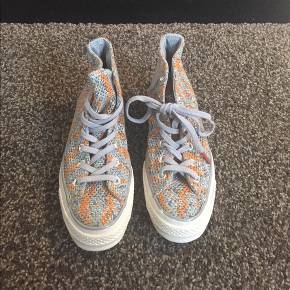 Converse | Shoes | Converse Multi Color Knitted Mesh High Tops | Poshmark