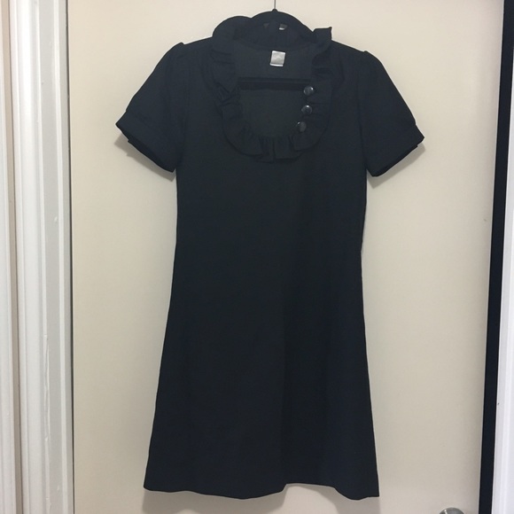 J. Crew Factory | Dresses | J Crew Factory Black Ruffle Collar Career ...