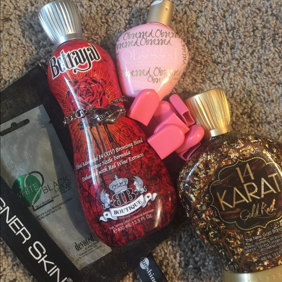 Other | Tanning Lotion Uv Nail Covers Bonus Face Lotion | Poshmark