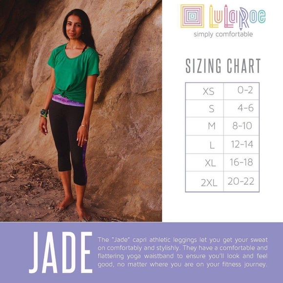 LuLaRoe | Pants & Jumpsuits | Jade Lularoe Moisture Wicking Capris Nwt ...
