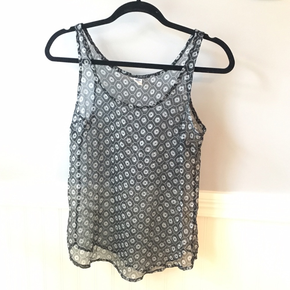 Sheer Flower Tank - Gem