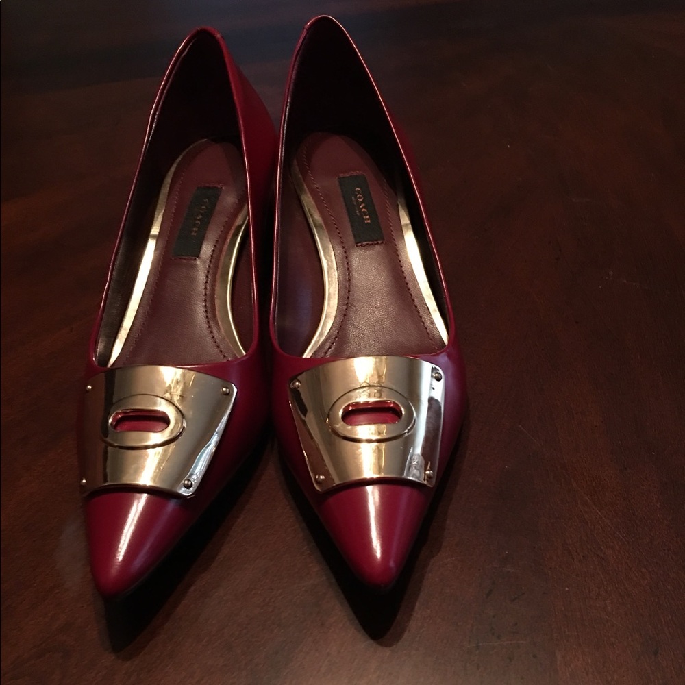 Coach Lawrence Red Heel Shoes - Gem